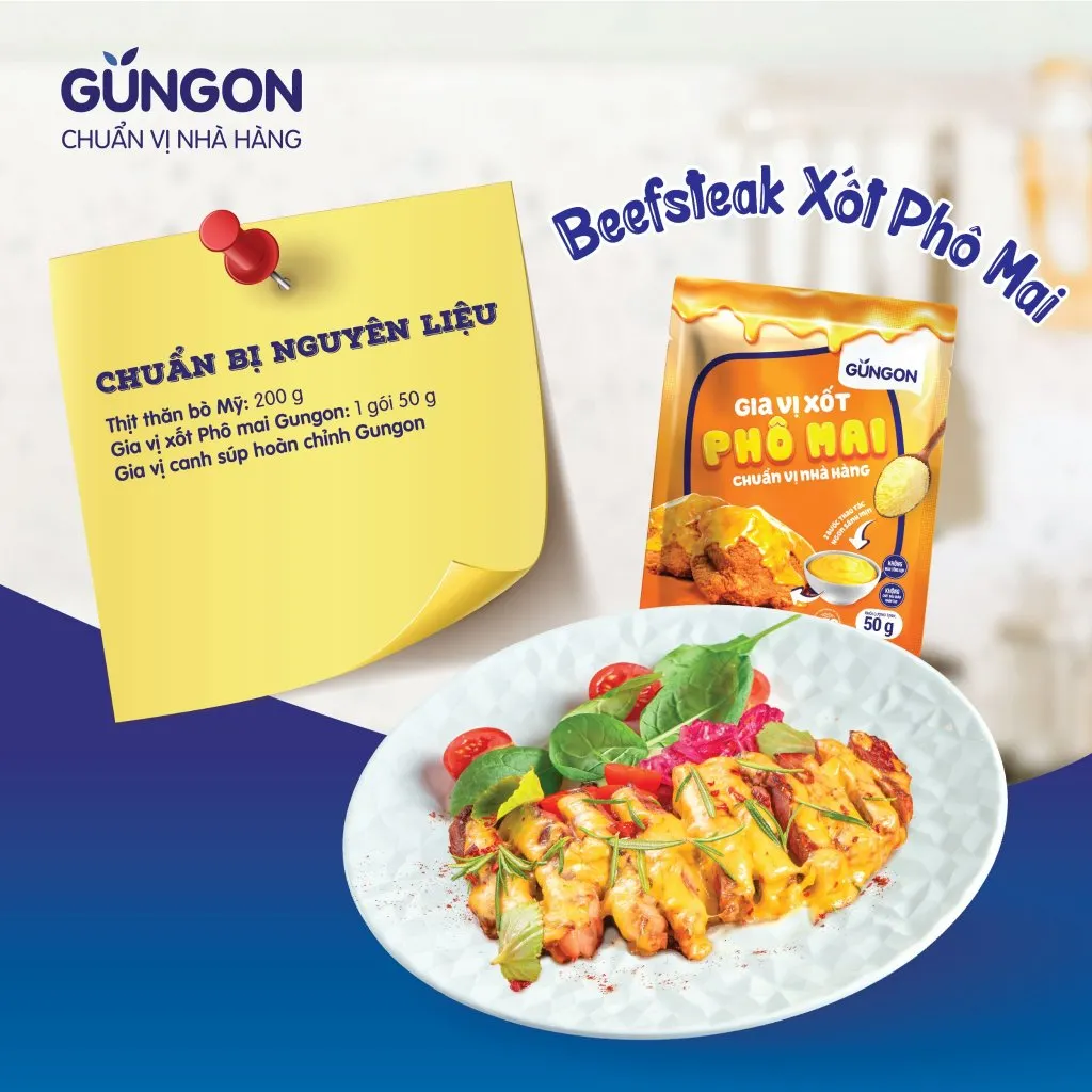 Gia vị xốt phô mai GUNGON | Arobid