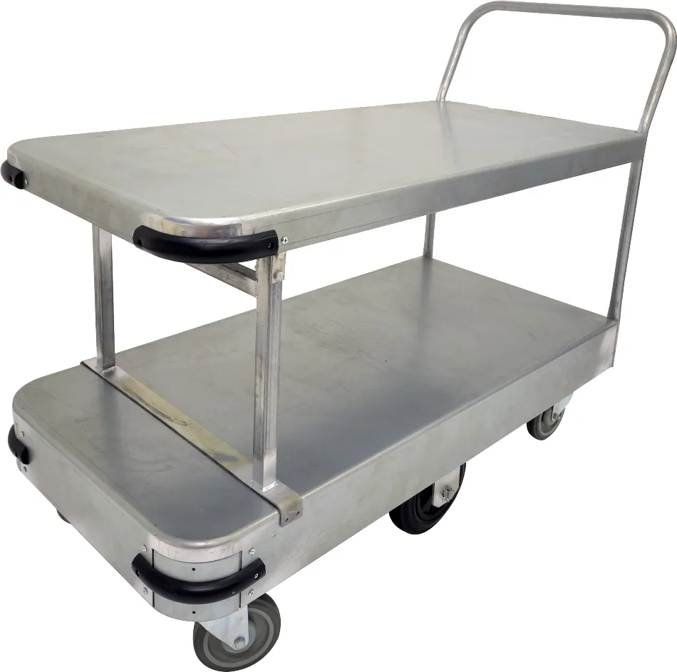 DOUBLE DECK GALVANISED STOCK TROLLEY | Arobid